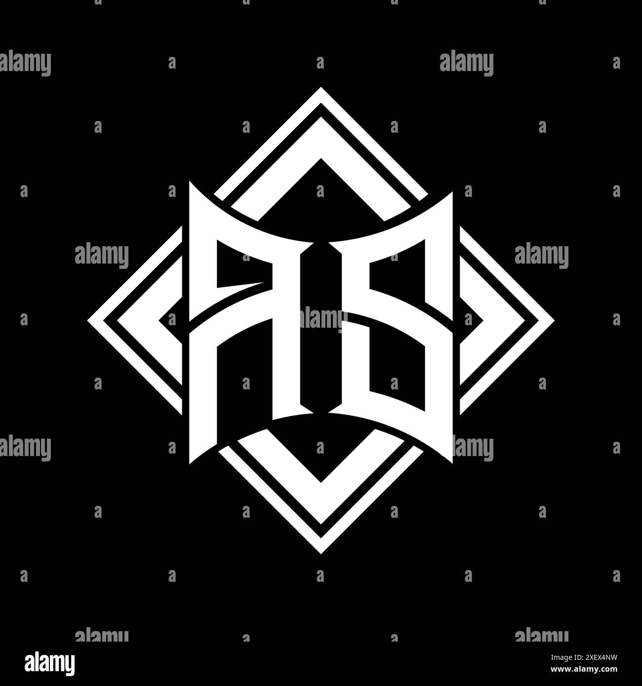 AS Letter logo with abstract shield shape with square white outline on black background template ...
