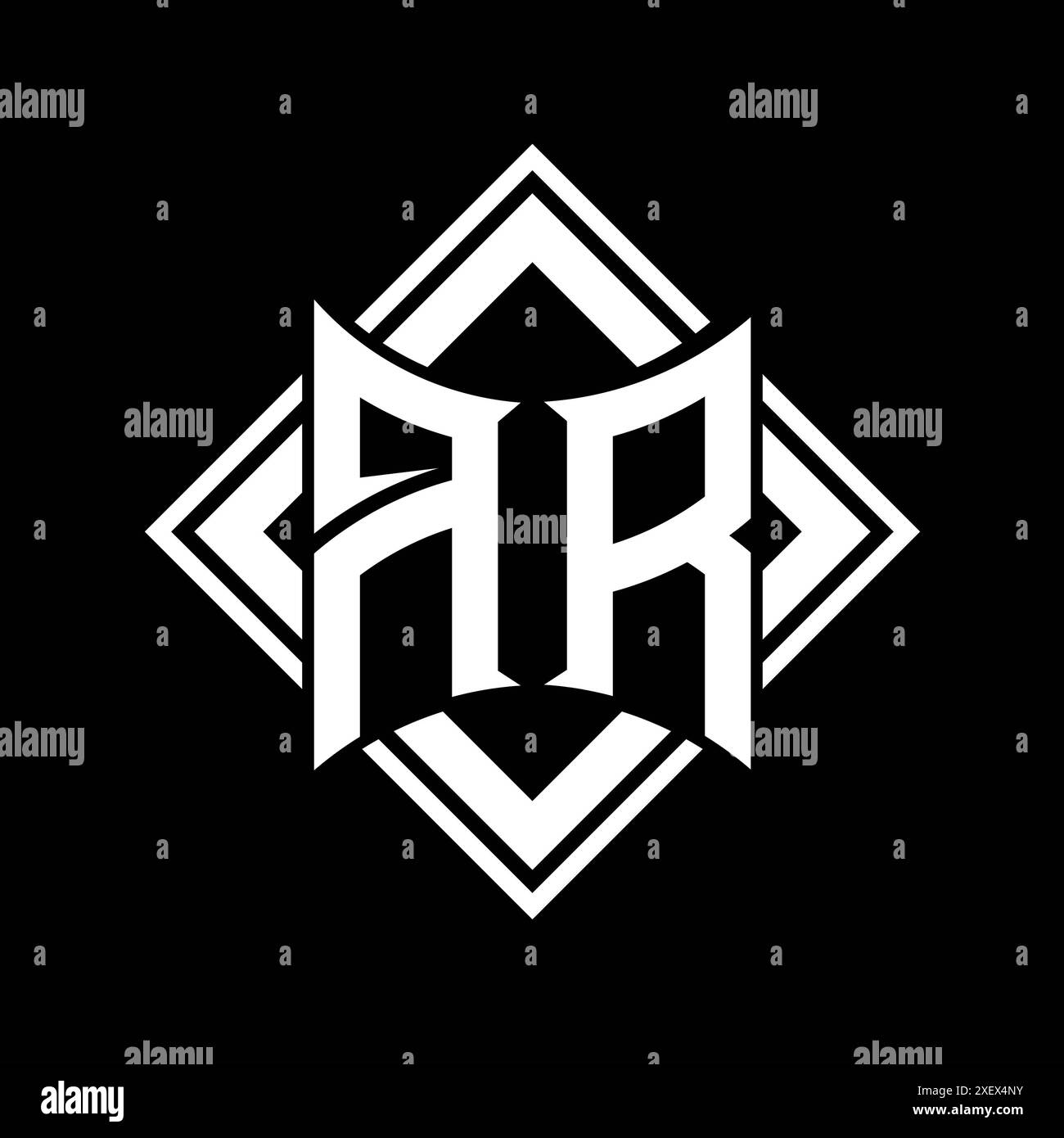 Ar modern logo Black and White Stock Photos & Images - Alamy