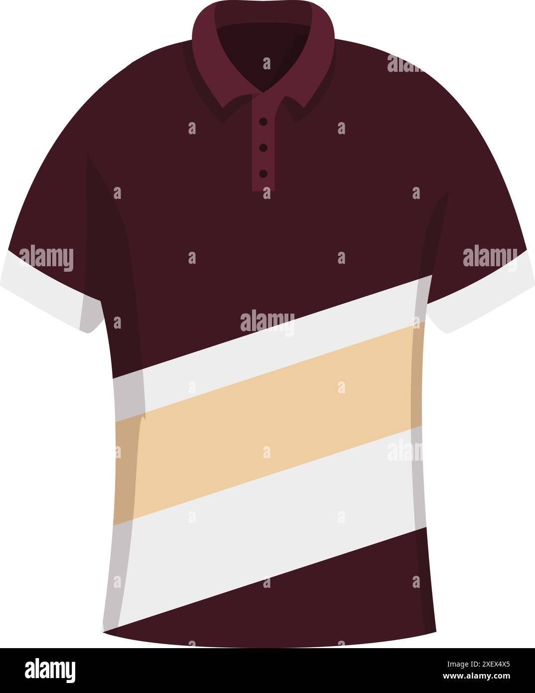 Maroon polo shirt Stock Vector Images - Alamy