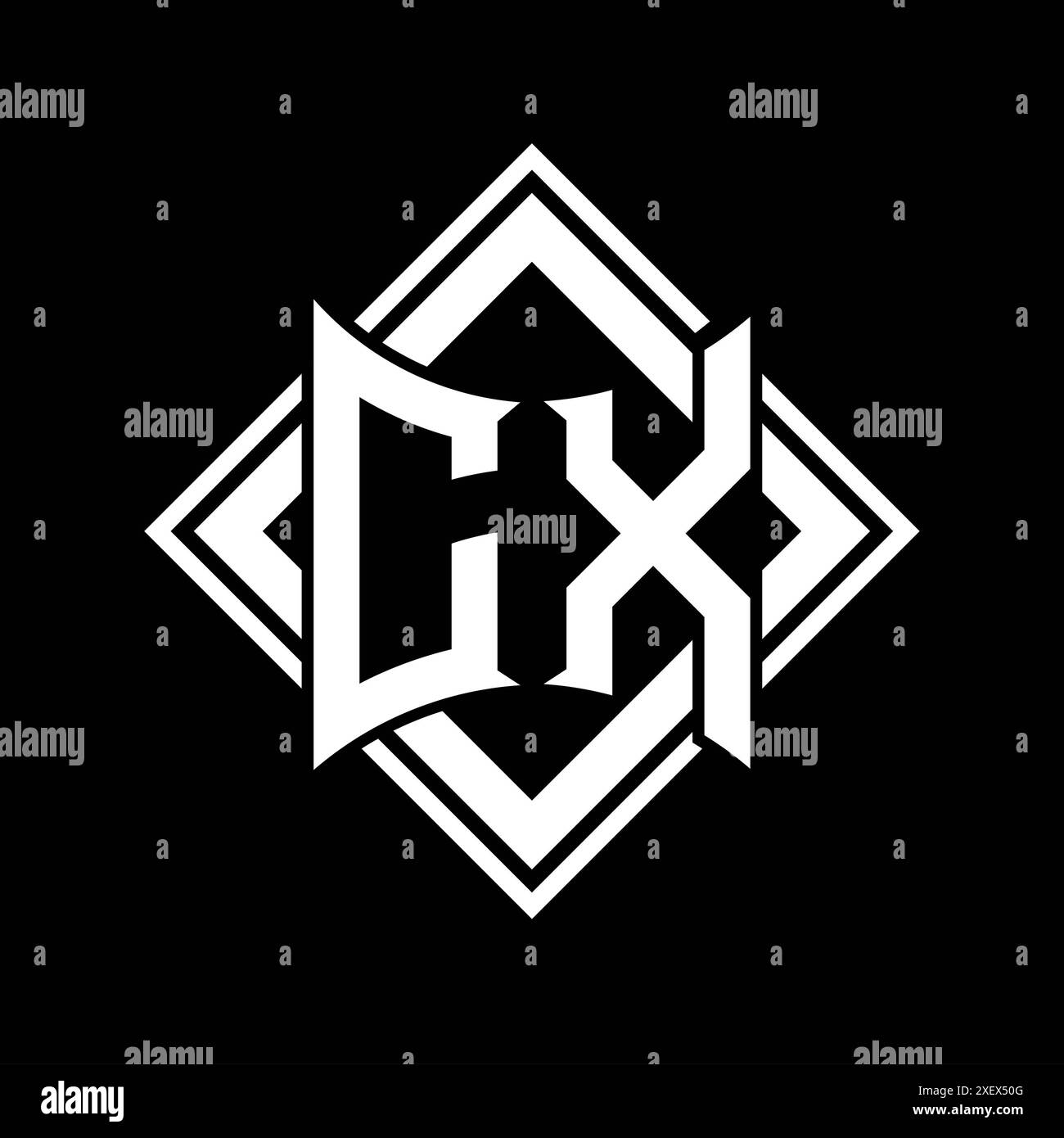 Cx modern logo Black and White Stock Photos & Images - Alamy