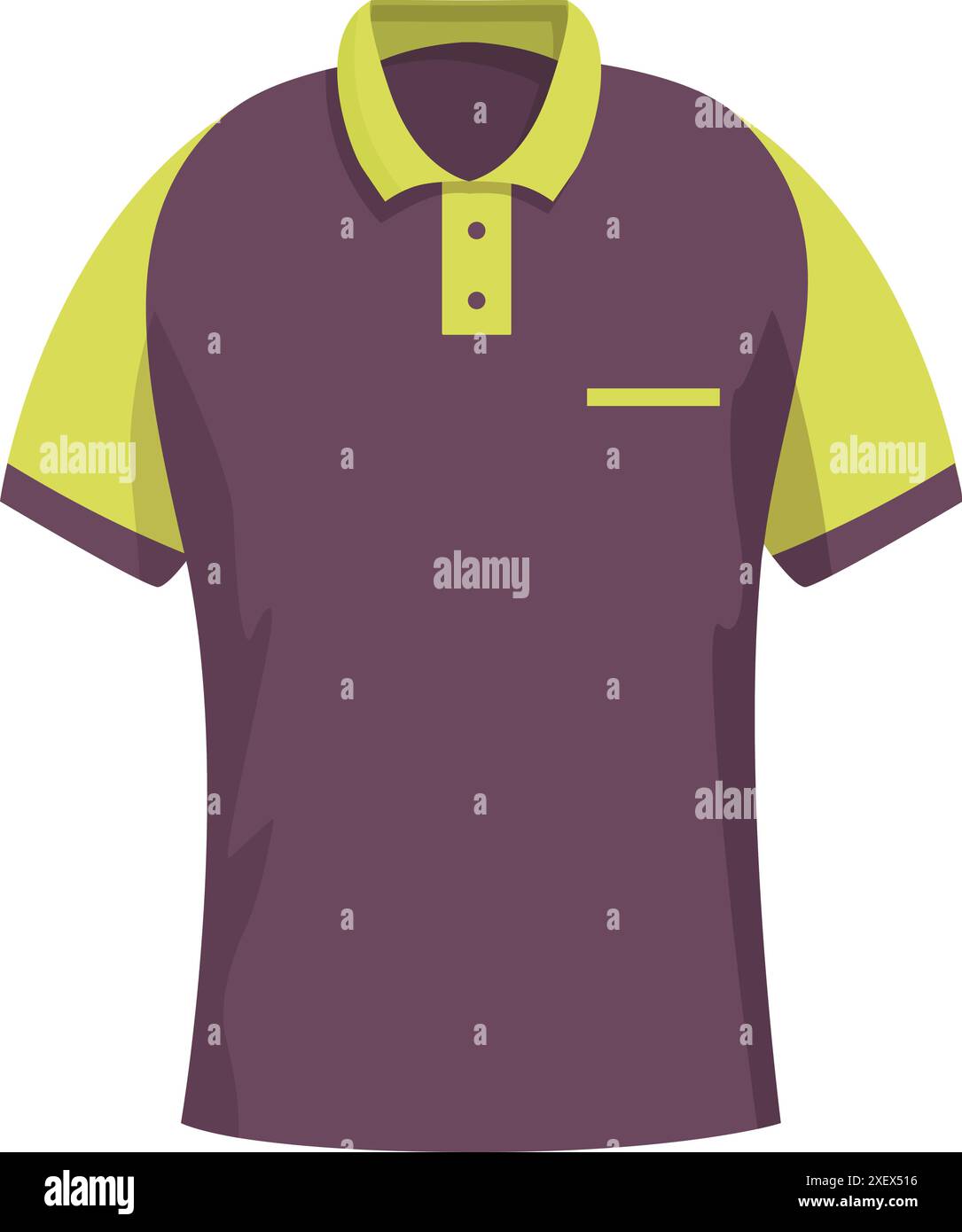 Purple and yellow polo shirt with pocket hi-res stock photography and ...