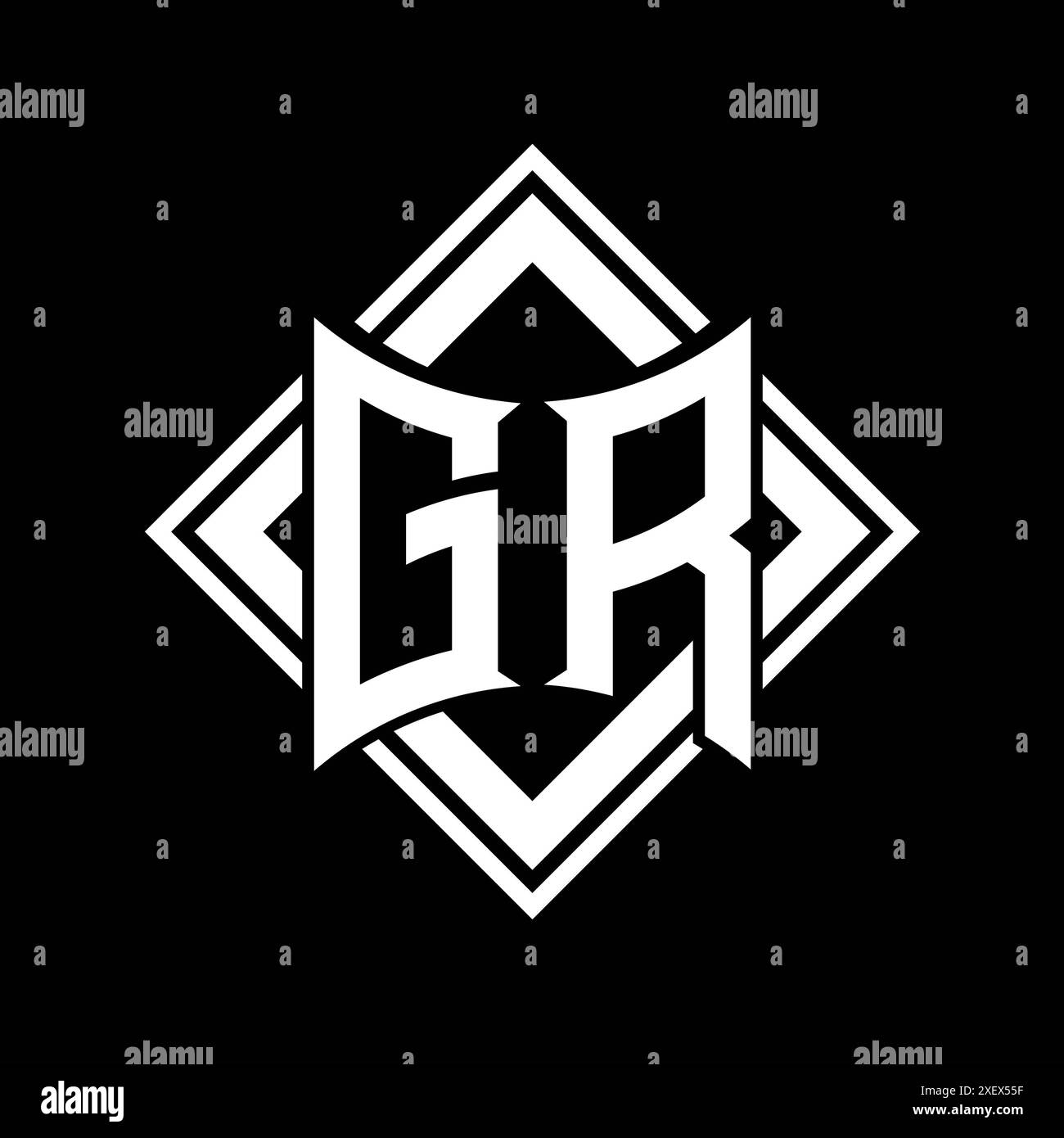 Gr logo design hi-res stock photography and images - Alamy