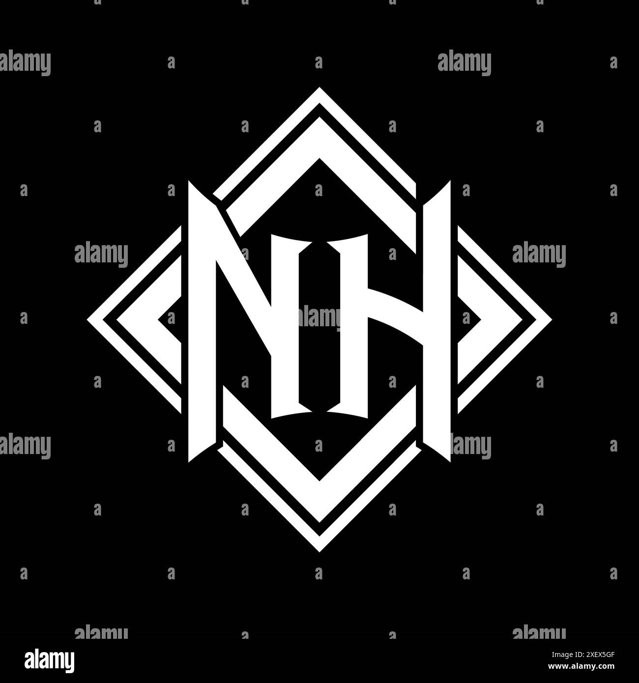 Nh logo design hi-res stock photography and images - Alamy