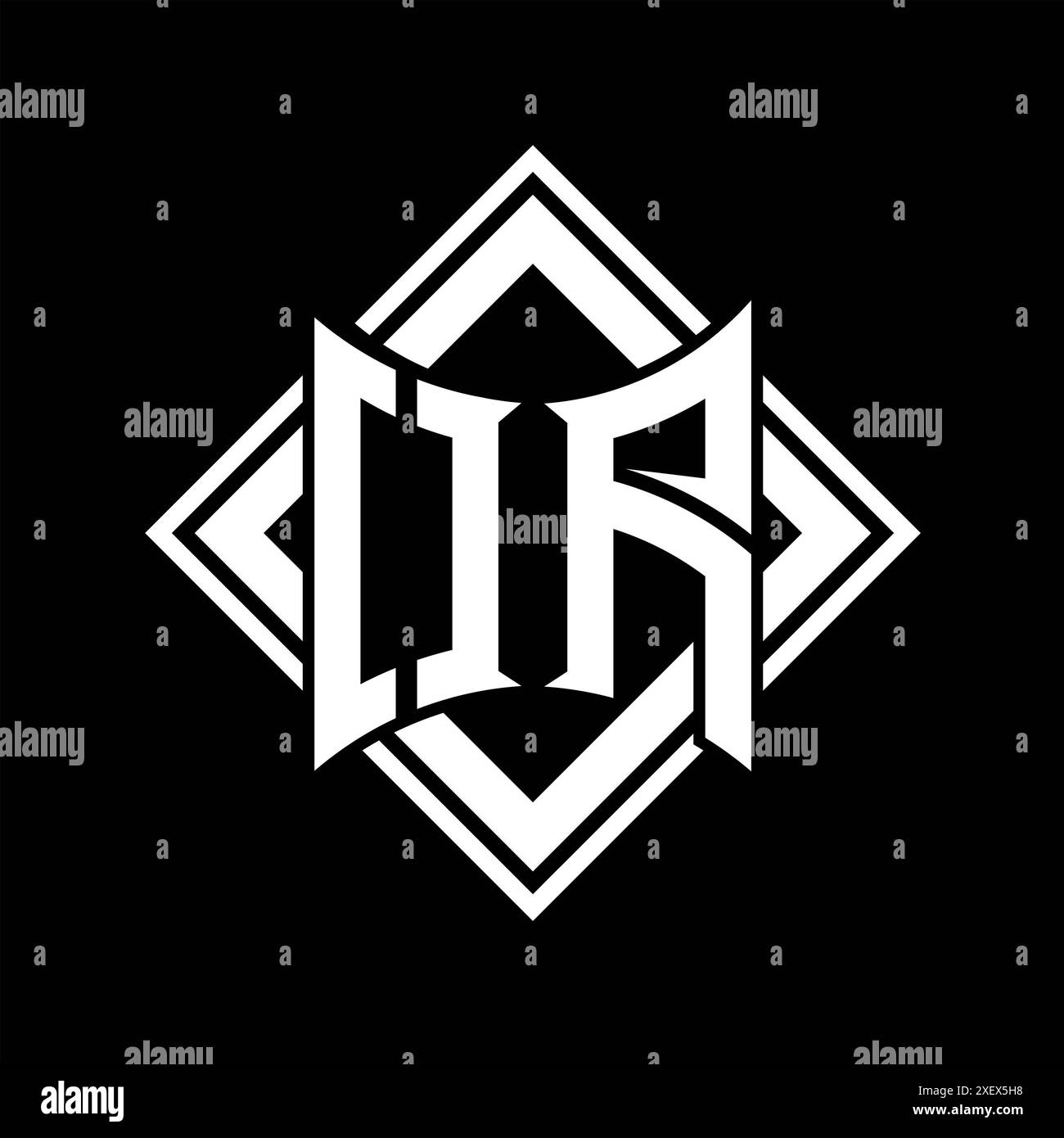 OA Letter logo with abstract shield shape with square white outline on ...