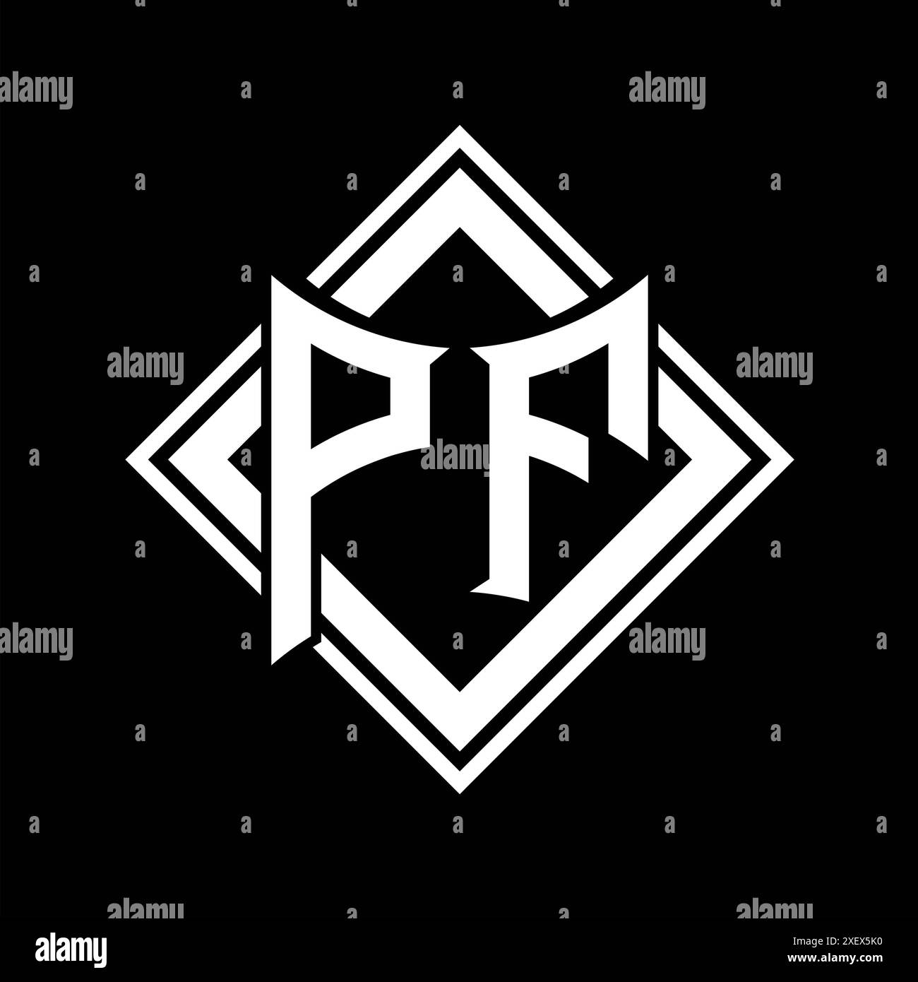 Letter pf logo hi-res stock photography and images - Alamy