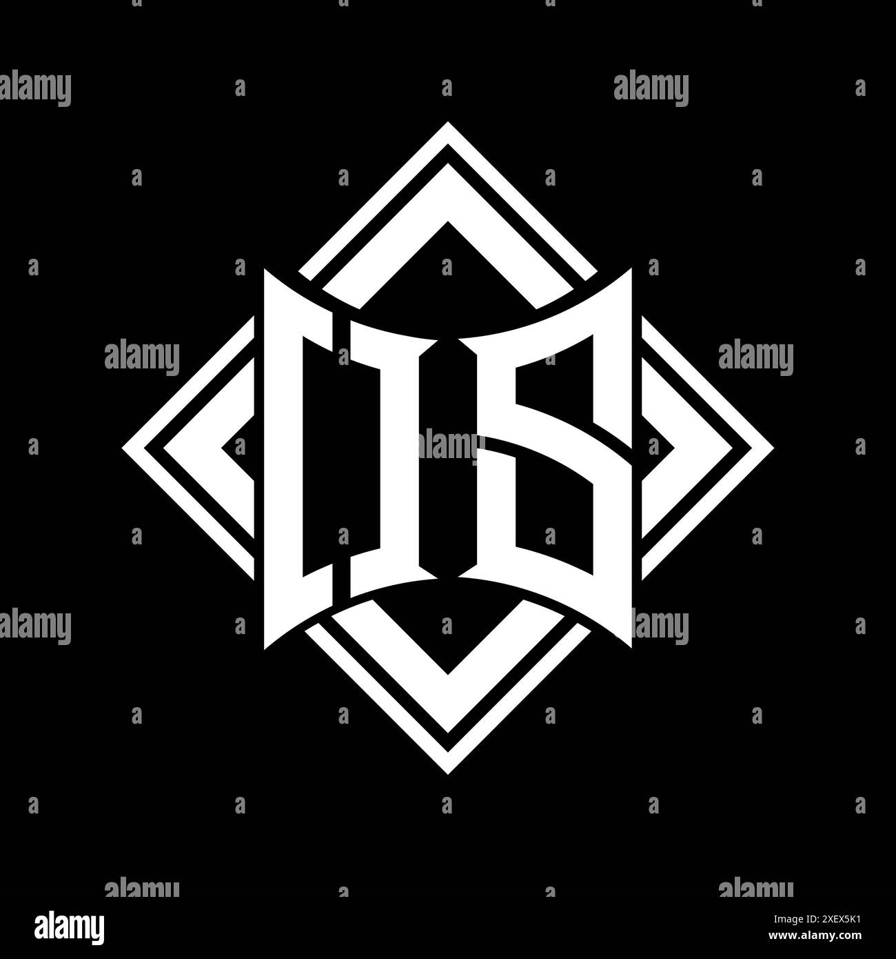 OS Letter logo with abstract shield shape with square white outline on ...