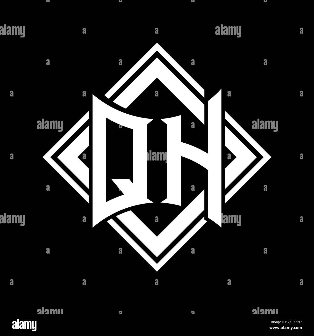 Qh letter logo Black and White Stock Photos & Images - Alamy