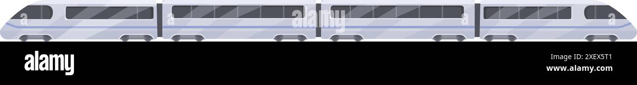 Modern high speed train with passenger cars moving on railroad hi-res ...