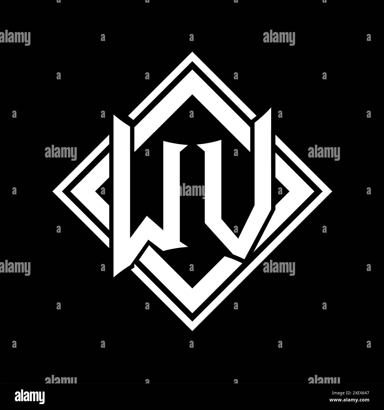 Wv logo design Black and White Stock Photos & Images - Alamy