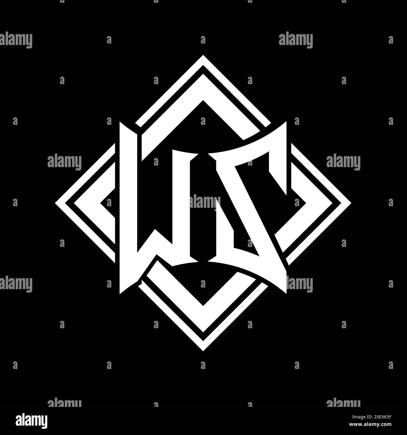 Wz monogram logo design with hi-res stock photography and images - Alamy