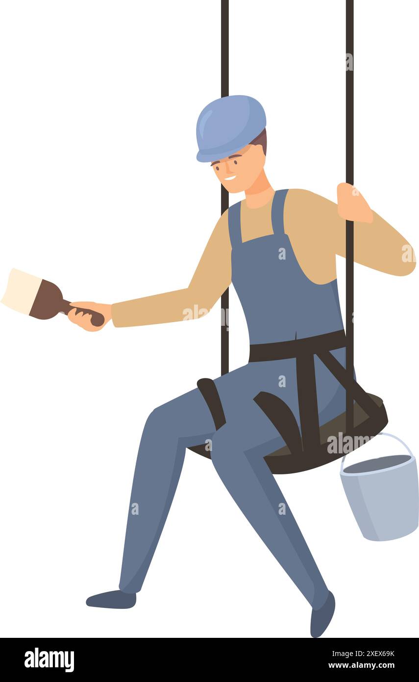 Safety harness and painting Stock Vector Images - Alamy