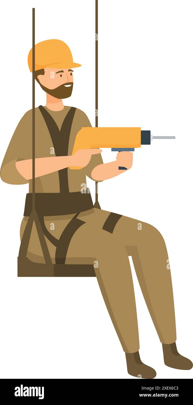 Construction worker safety harness Stock Vector Images - Alamy