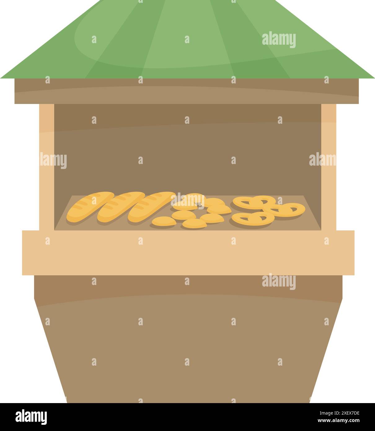 Bread kiosk icon cartoon hi-res stock photography and images - Alamy