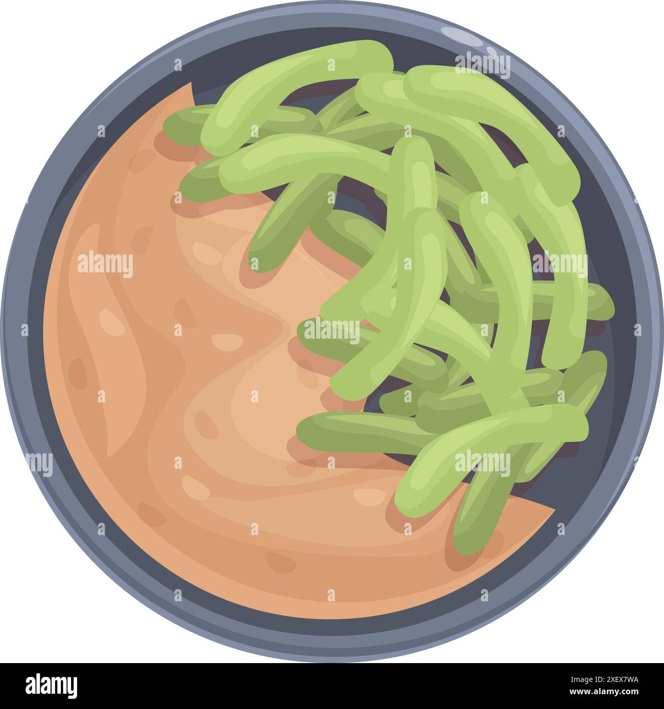 Side view bowl organic Stock Vector Images - Alamy