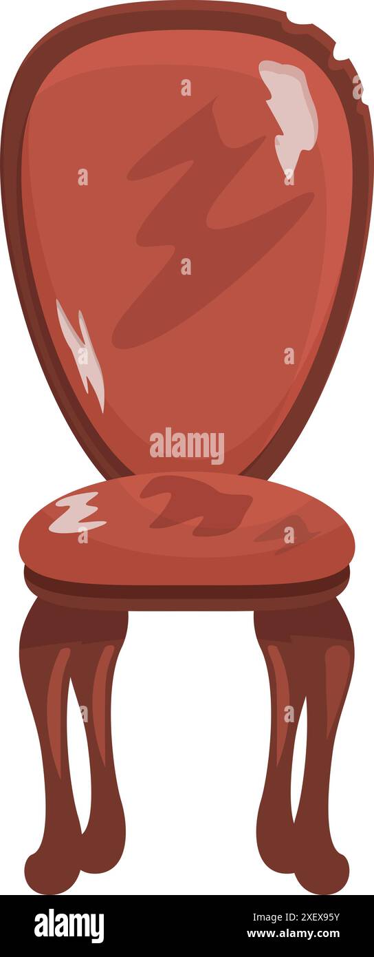 Old broken chair with scratches is waiting for renovation by ...