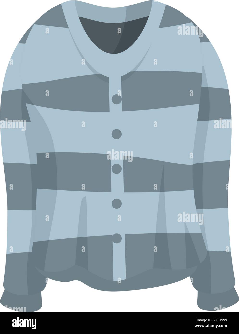 Cartoon striped prisoner uniform with long sleeves representing ...