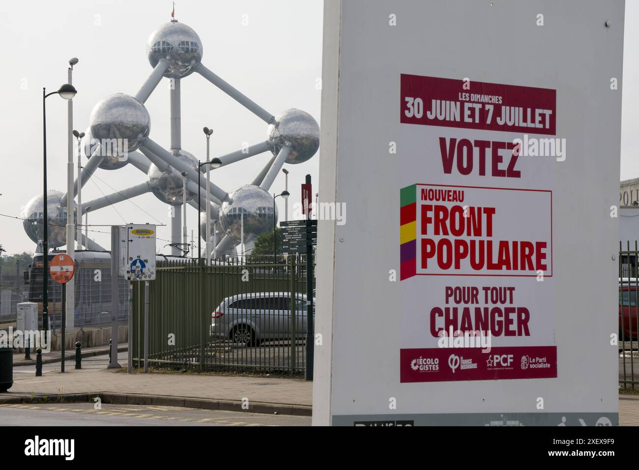 Brussels, Belgium. 30th June, 2024. a polling station for the early ...