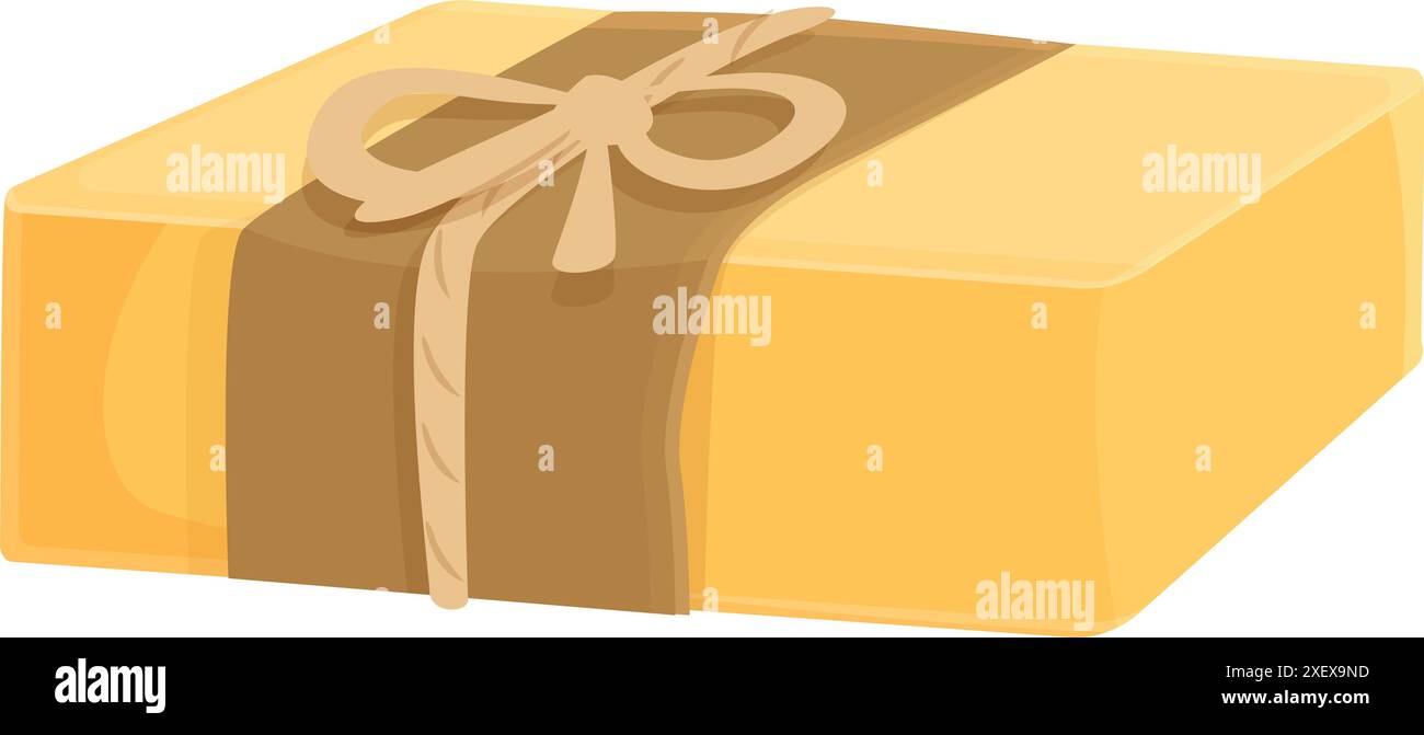 Organic soap bar wrapped in brown paper and tied with string, promoting ...