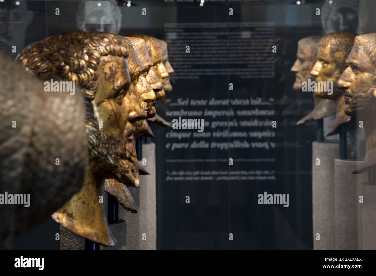 Ancient Bronze glided Roman portraits from III century (probably ...