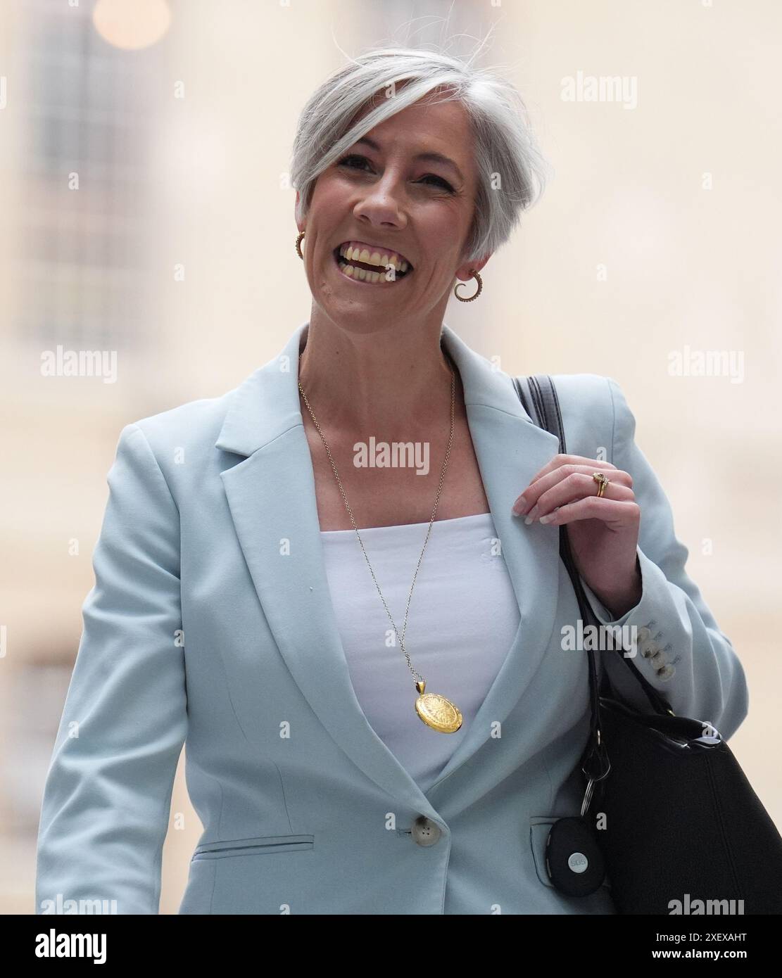 Deputy leader of the Liberal Democrats Daisy Cooper arrives at BBC ...