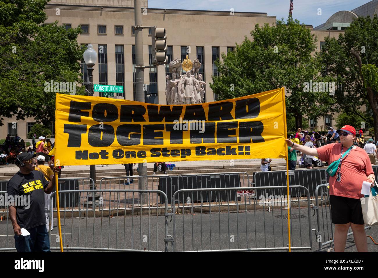 Washington Dc, United States . 29th June, 2024. Demonstrators show a ...