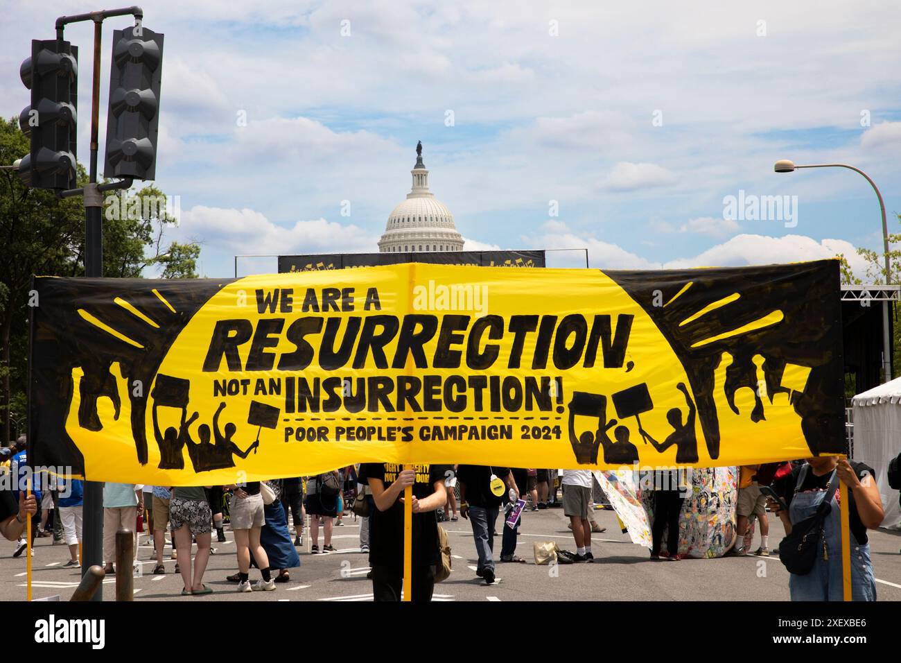 Washington Dc, United States . 29th June, 2024. Demonstrators show a ...