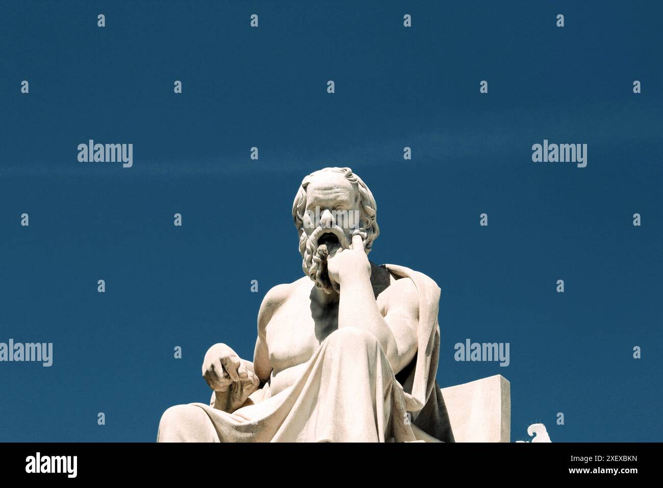 Statue of the ancient Greek philosopher Socrates in Athens, Greece ...