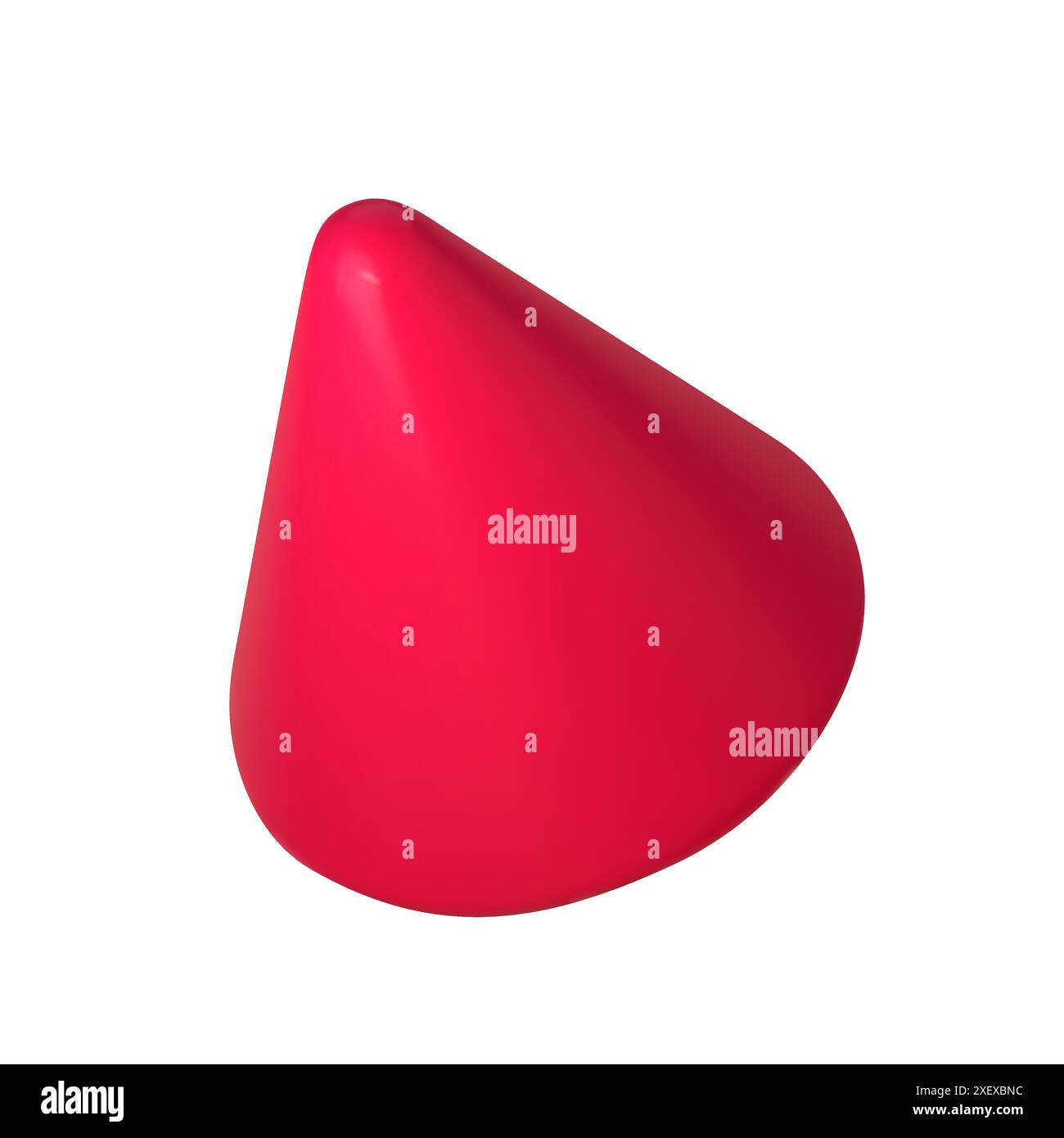 Abstract red 3D cone illustration, isolated on white background ...