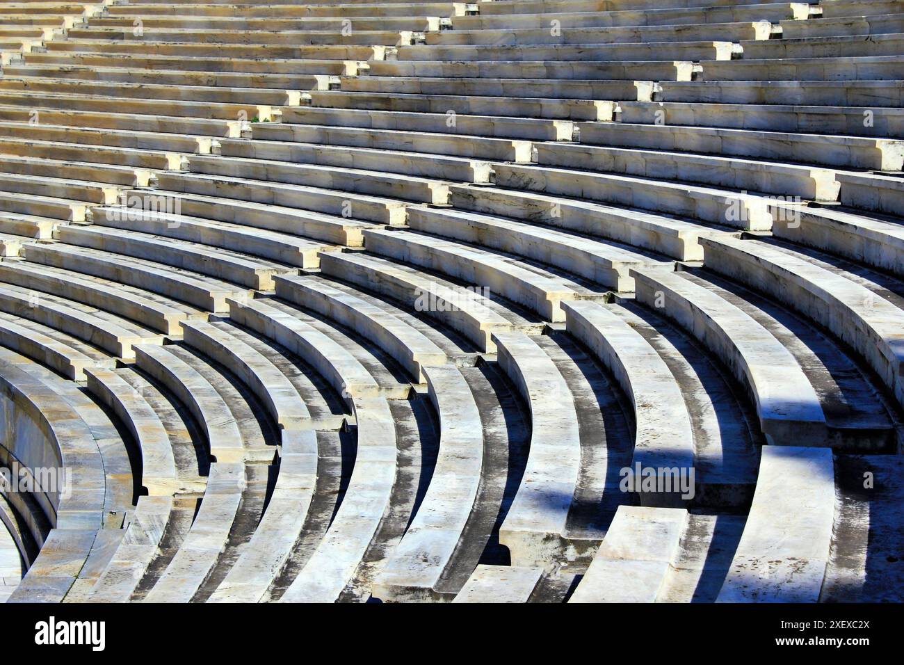 Empty seats of Panathenaic stadium in Athens, Greece Stock Photo - Alamy