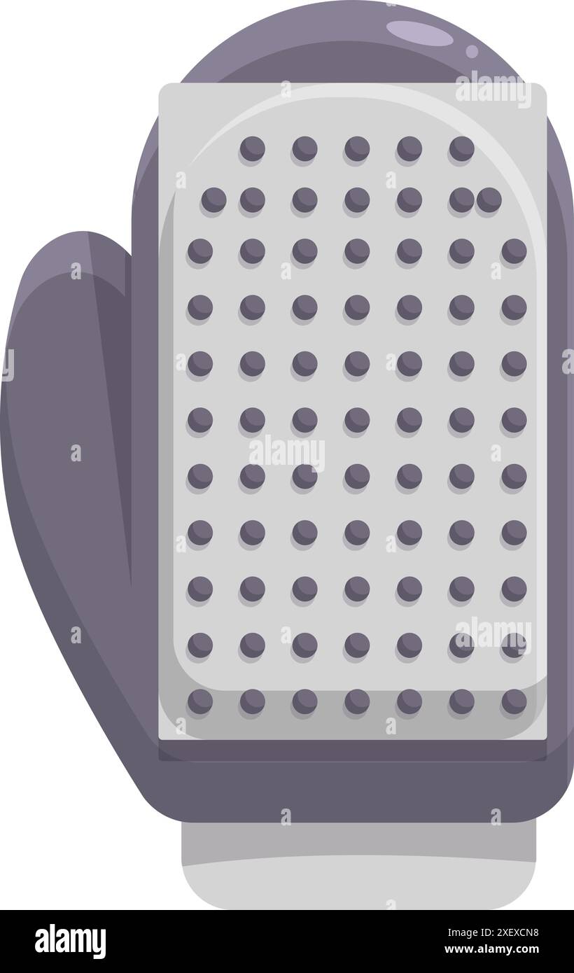 Kitchen glove protecting a hand while using a grater hi-res stock ...