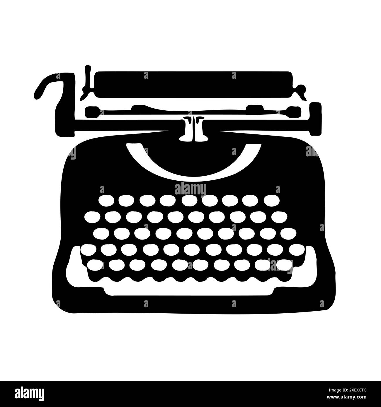 Old vintage typewriter in Stock Vector Images - Alamy
