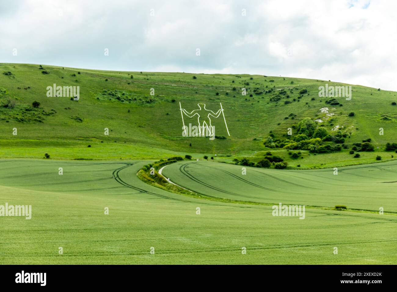 Short stopover at the scenic highlight Long Man of Wilmington - Sussex ...
