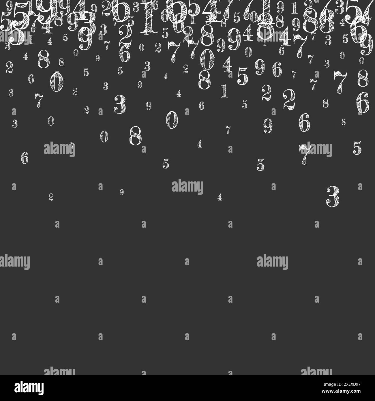 Flying digits and numbers. School math notebook cover. Back to school ...