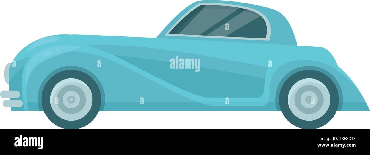 Turquoise classic car driving fast, american dream, luxury lifestyle ...
