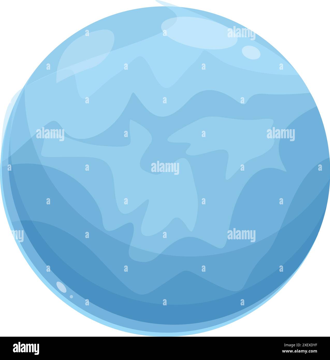 Cartoon blue planet from solar system rotating in its orbit Stock ...