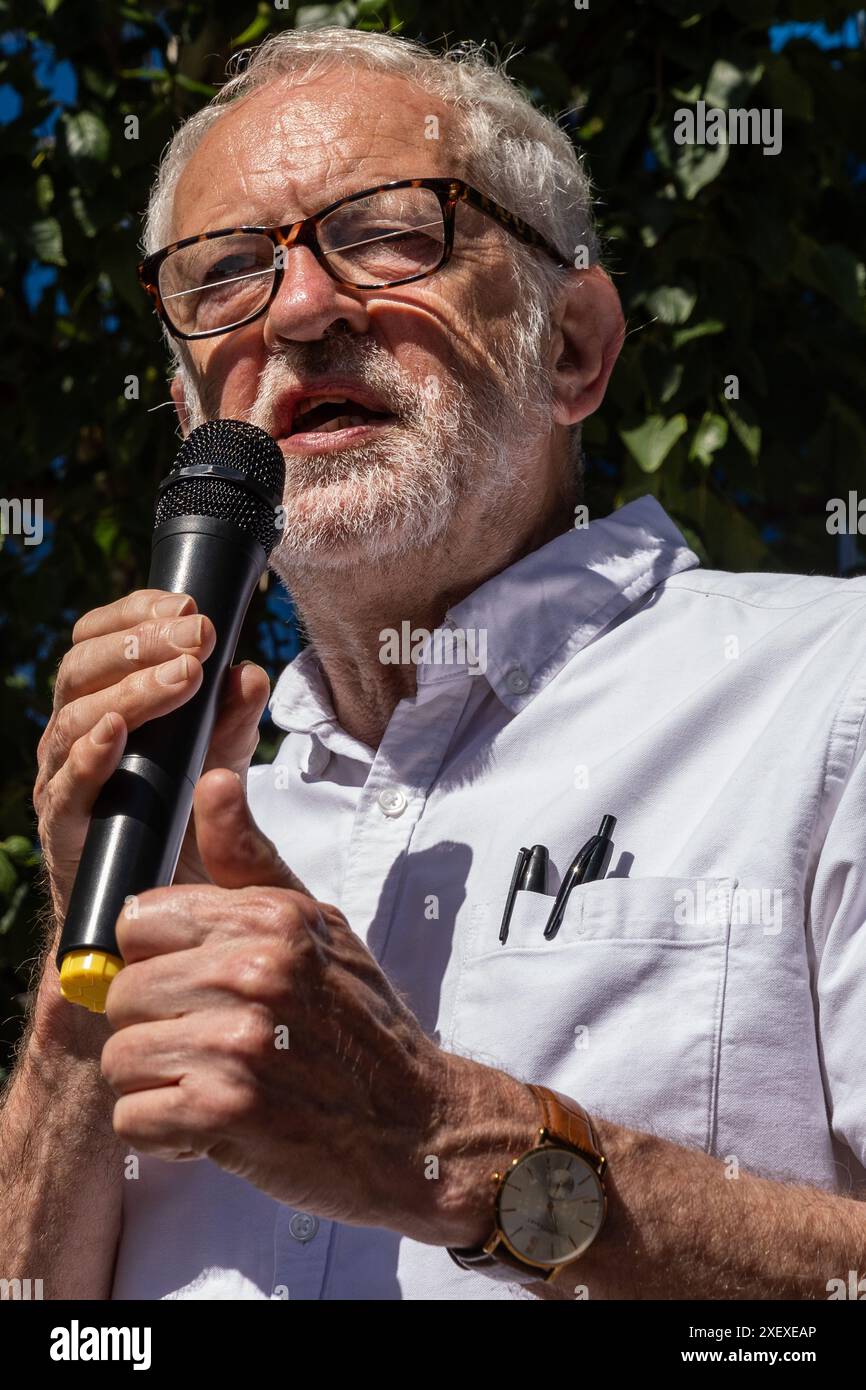 London, UK. 29th June, 2024. Jeremy Corbyn, Independent candidate for ...