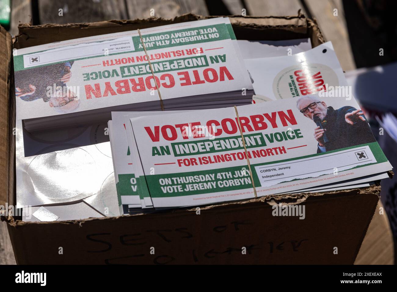 London, UK. 29th June, 2024. Flyers for the General Election campaign ...