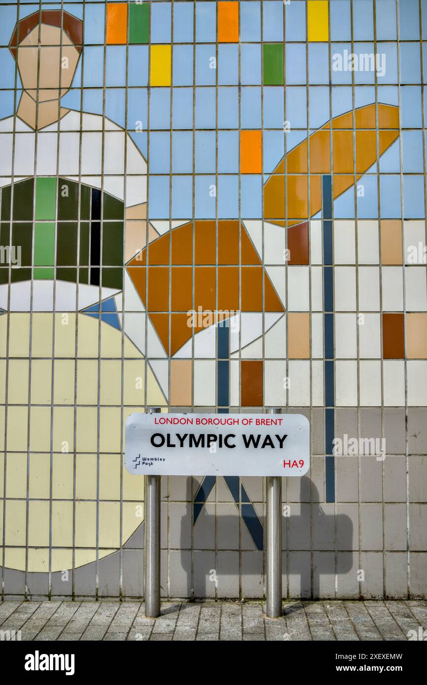 Olympic Way, Wembley Park, Borough of Brent, London, England, U.K Stock ...