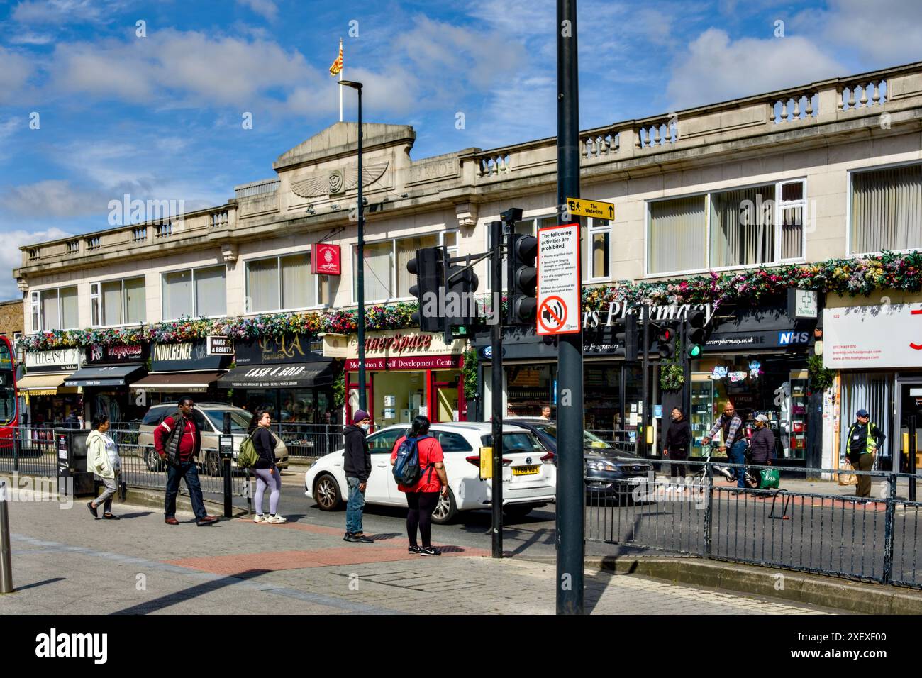 Wembley Central High Road street scene, Borough of Brent, London ...