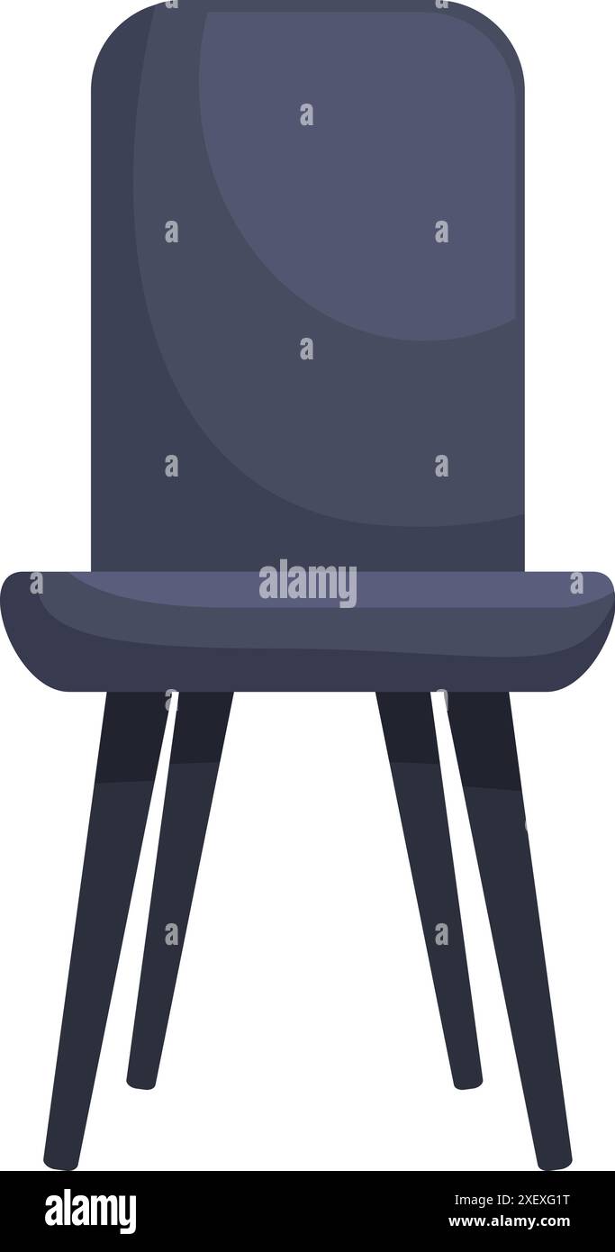 Comfortable chair standing on wooden legs, icon in cartoon style Stock ...