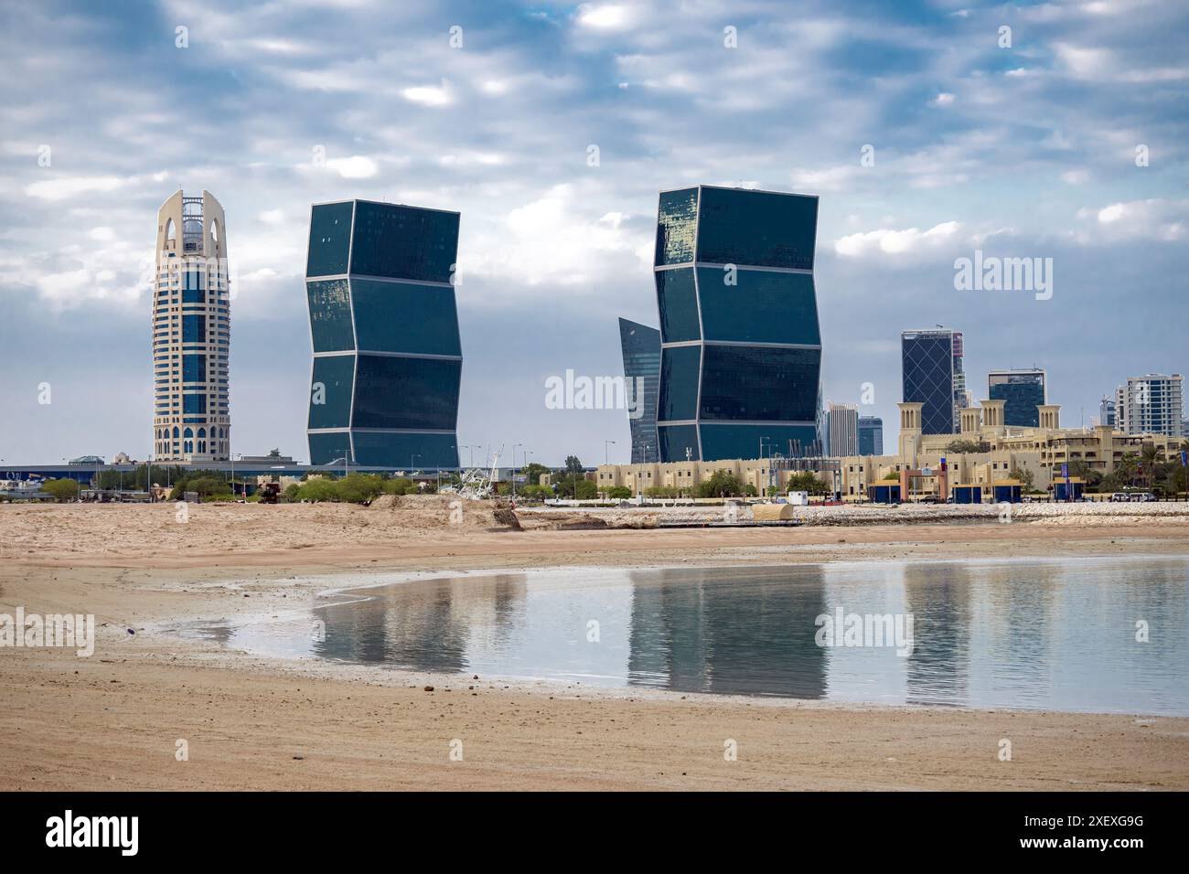 Mondrian Hotel Doha with Zig Zag Tower Lusail Qatar Stock Photo - Alamy