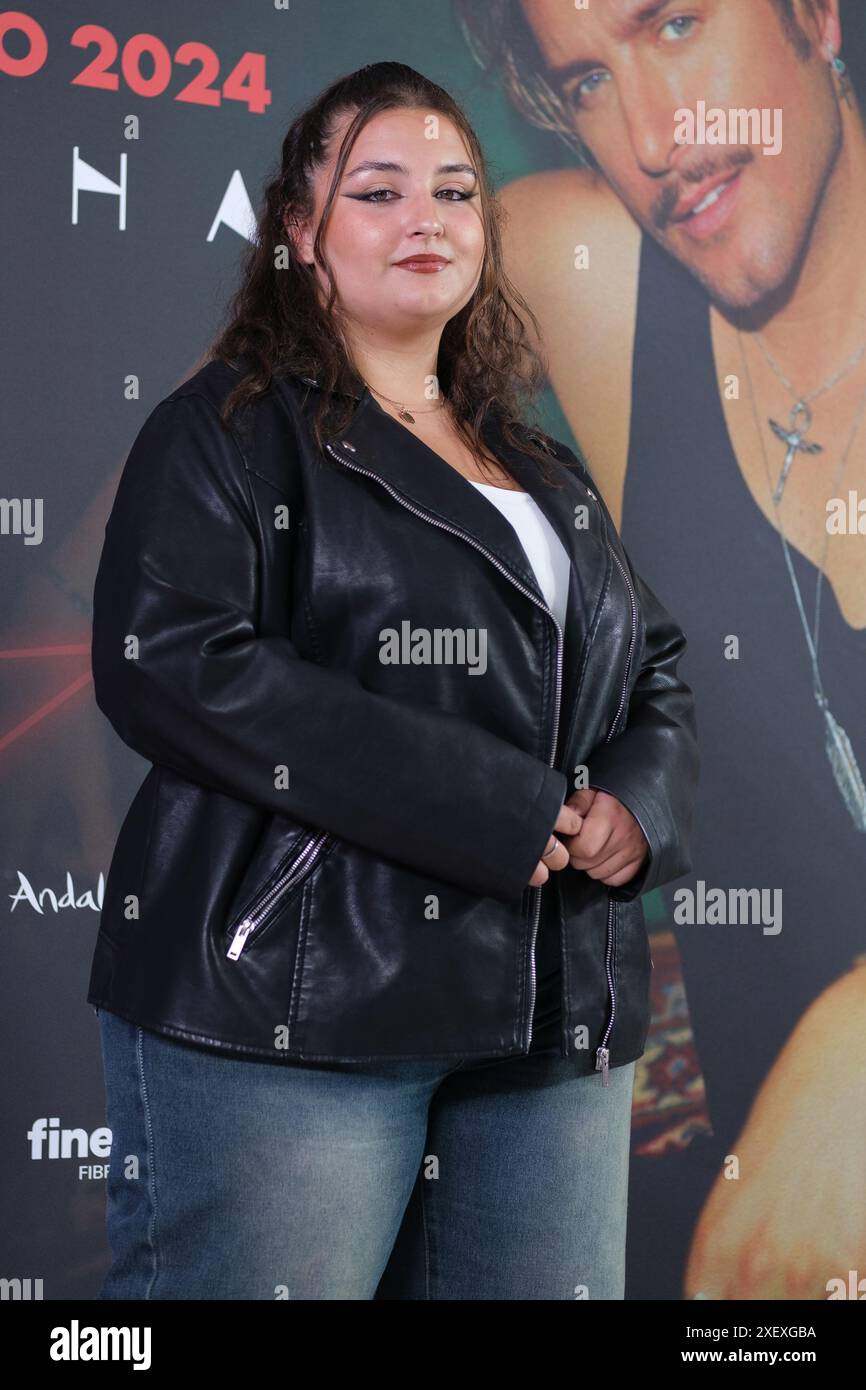 Bea de OT attends the Manuel Carrasco concert at Estadio Santiago ...
