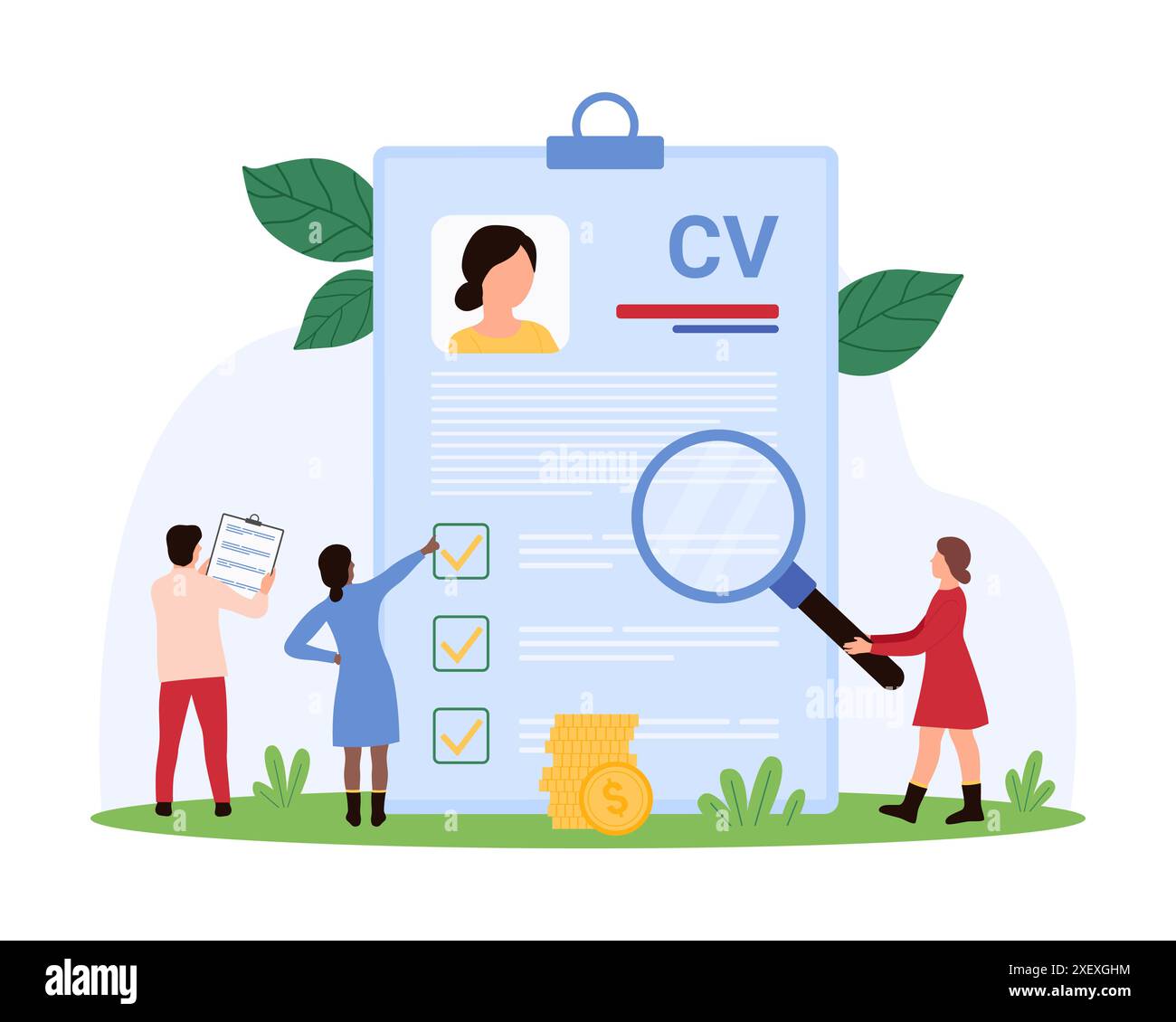Candidates CV evaluation and employees resume choice, headhunters job ...