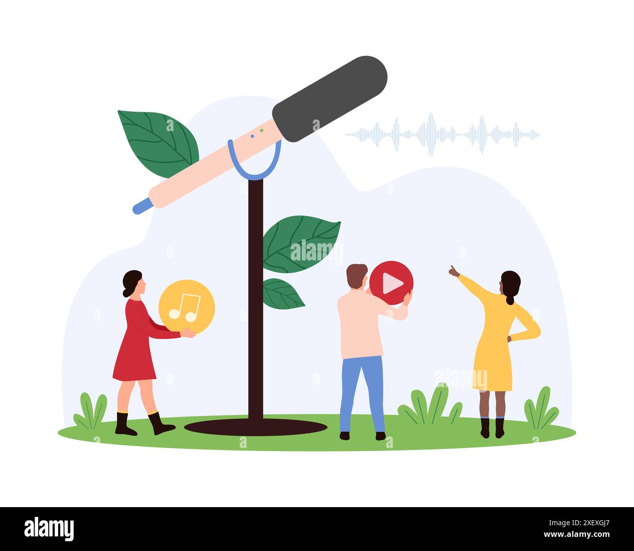 Group people studio phone Stock Vector Images - Alamy