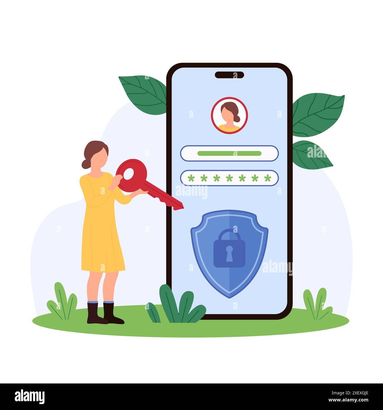 Security Access With Login And Password To User Account Verification