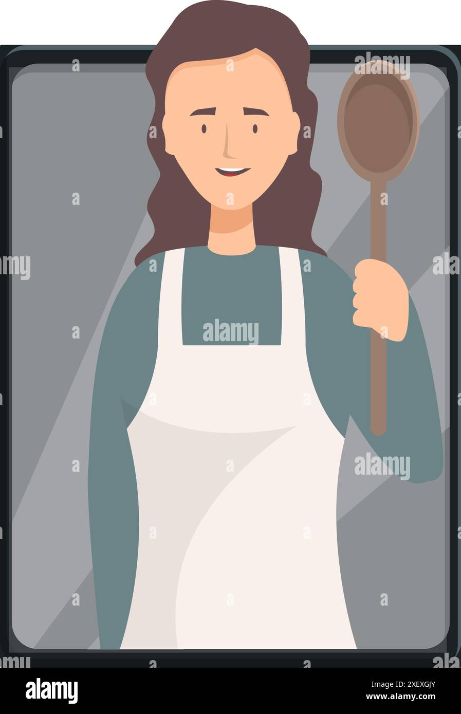 Woman looking window inside Stock Vector Images - Alamy