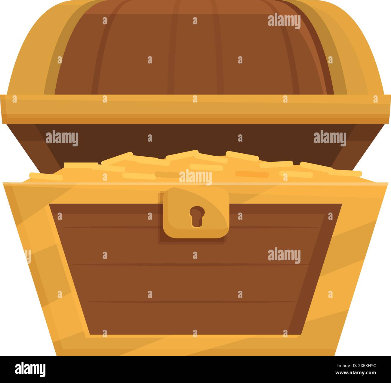 Old treasure chest overflowing with gold, showing wealth and riches ...