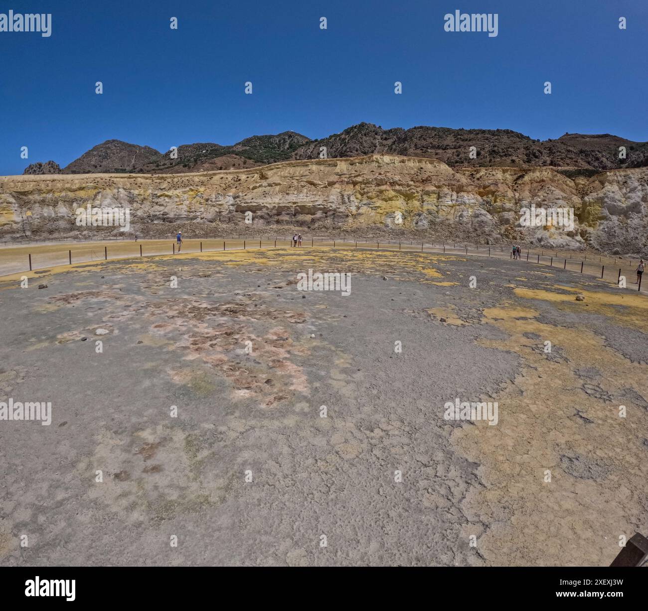 View of volcano on Nisyros island, Greece Stock Photo - Alamy