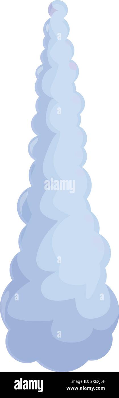 Blue smoke cloud forming a column shape Stock Vector Image & Art - Alamy