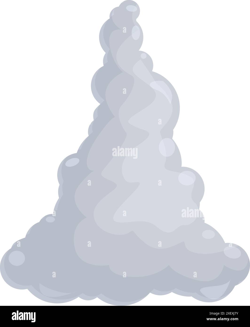 Cartoon smoke cloud swirling upwards creating funny shapes, ideal for ...